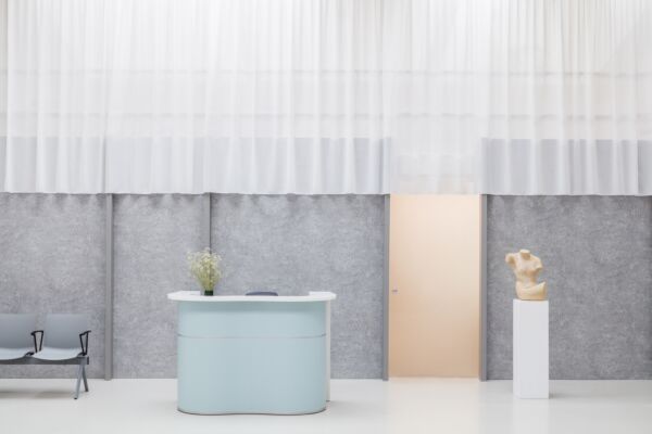 Wave reception desk organic front | MDD